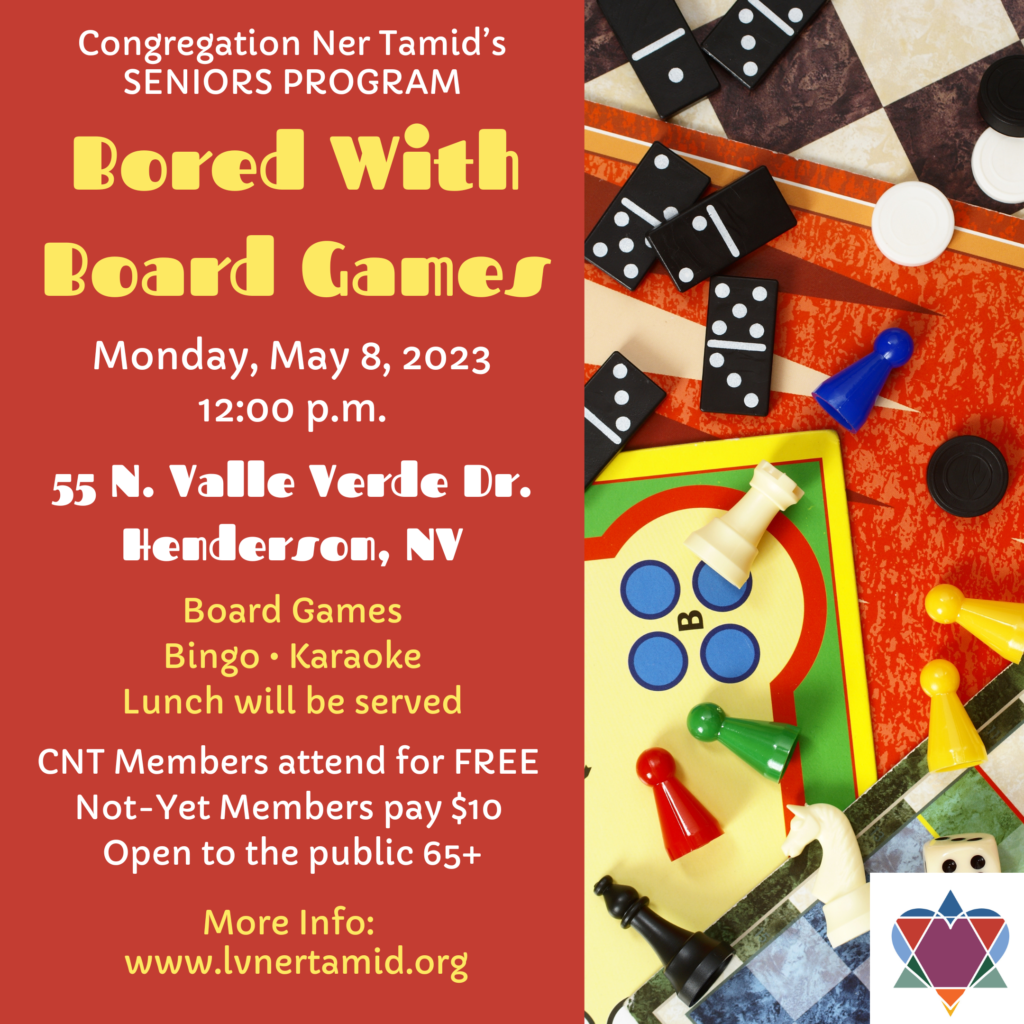 SENIORS PROGRAM – BORED WITH BOARD GAMES | Congregation Ner Tamid ...