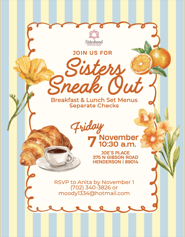 SISTERHOOD’S SISTERS SNEAK OUT – JOE’S PLACE | Congregation Ner Tamid ...
